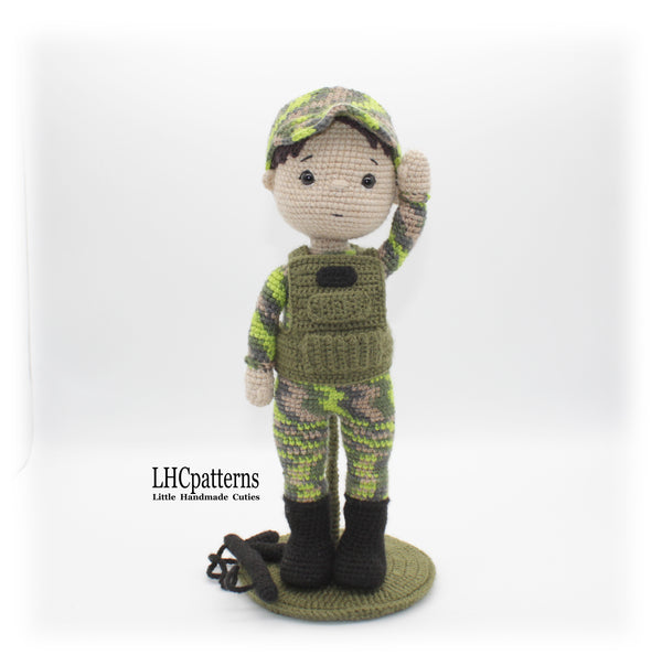 Crochet Pattern: Soldier Doll, Military Man Soft Toy, Army Man, Army B ...